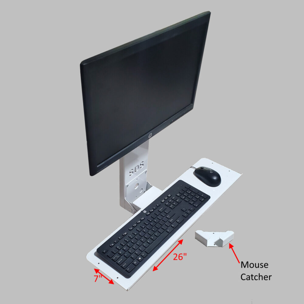 SDS iMount 4.0 [Large] Wall Mount WorkStation (White) Comes With 7" x ...