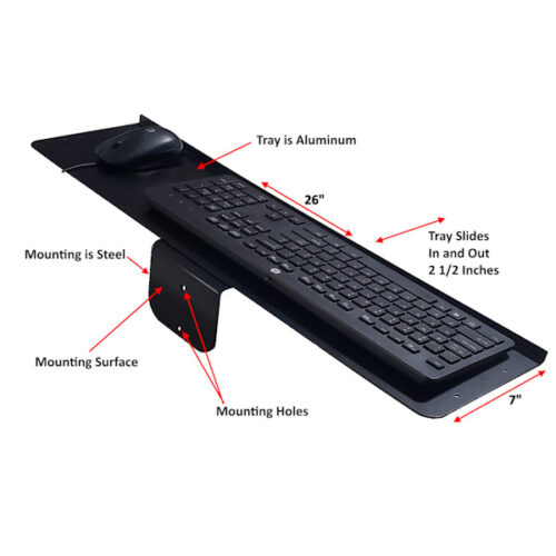 iMount 6.0 Aluminum, All Adjustable, VESA Monitor & Keyboard Mounting ...